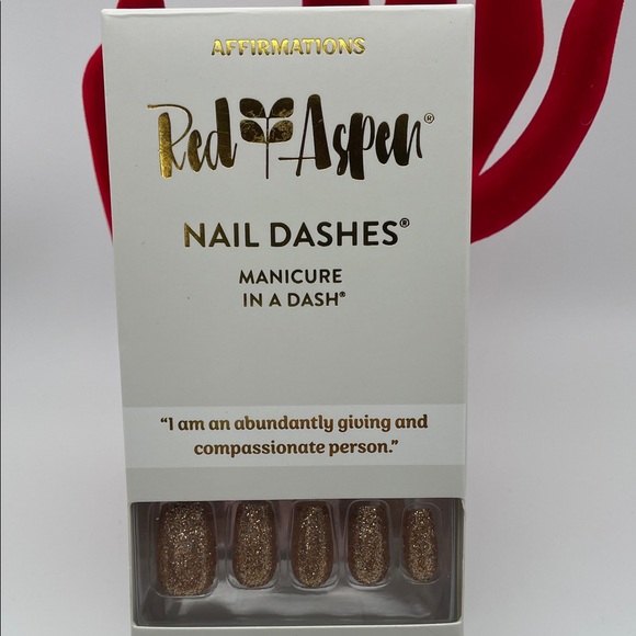 Red Aspen | Makeup | Red Aspen Gold Glitter Affirmations Nail Dashes ...